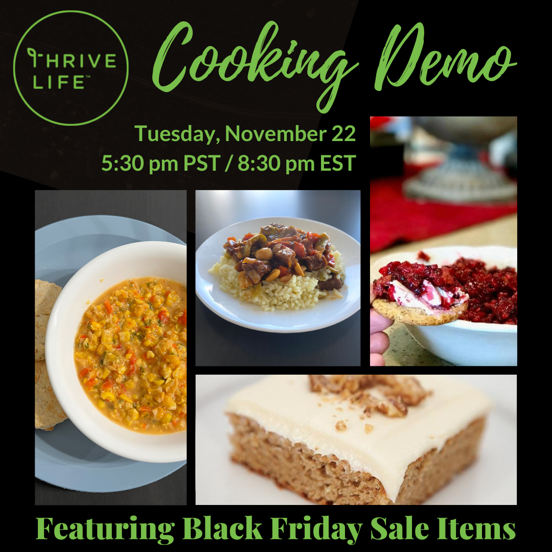 Black Friday Sale and Cooking Demo - Your Thrive Life